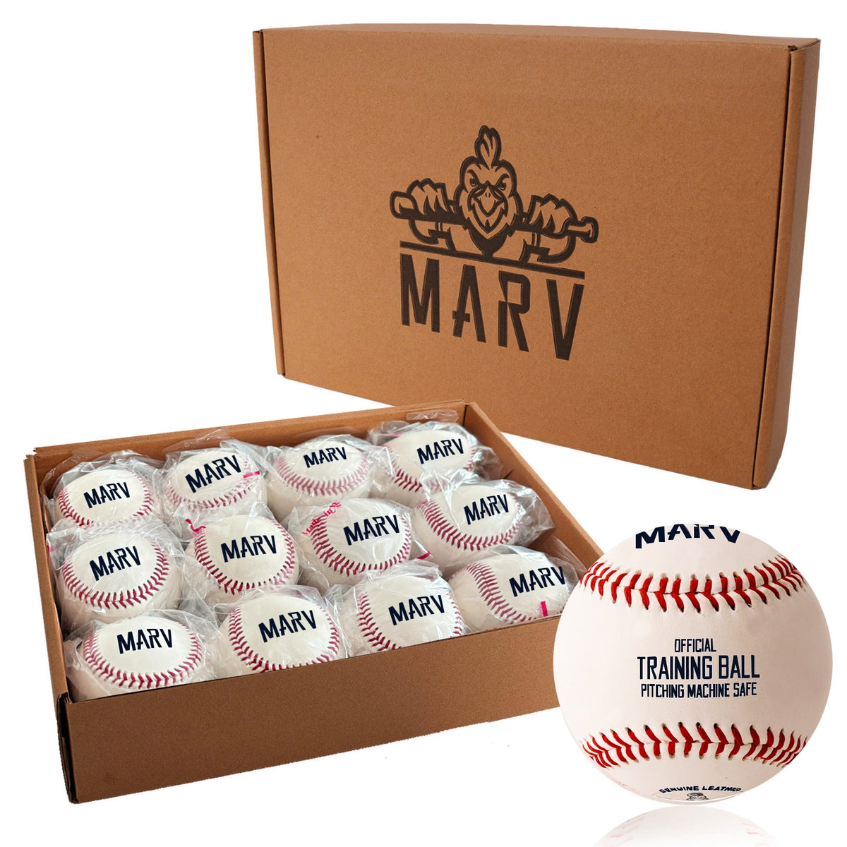 MARV LEATHER / FOAM LIGHTWEIGHT PRO PITCHING MACHINE BALLS – Marv Training